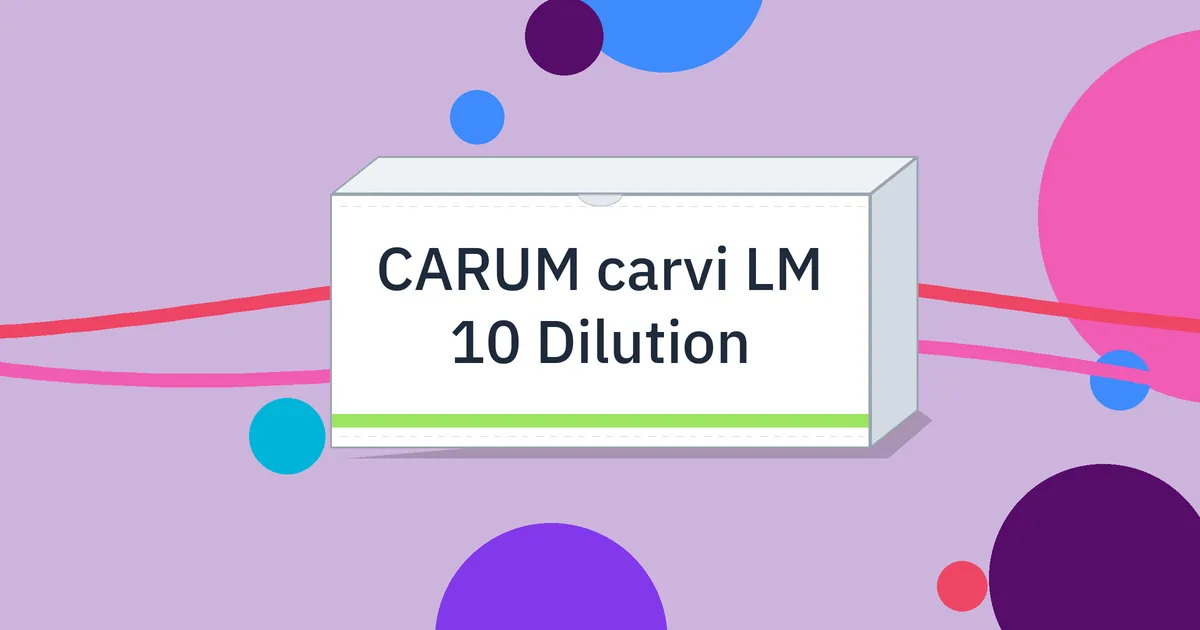 Symbolbild: Packung mit der Aufschrift CARUM carvi LM 10 Dilution (PZN 12811169) – Verfügbarkeit und Bezug in Apotheken in Frankfurt am Main