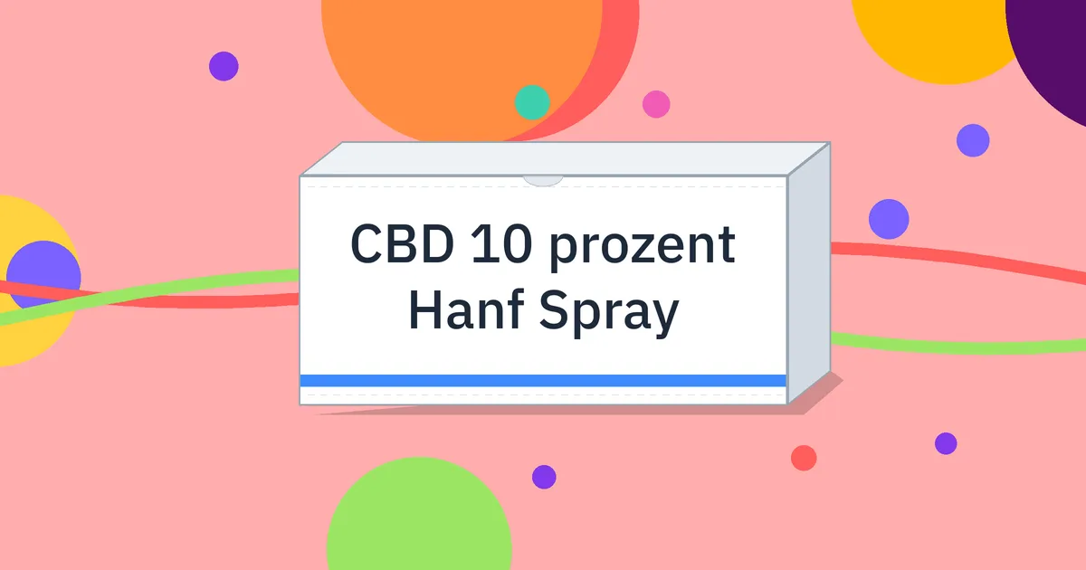 Symbolbild: Packung mit der Aufschrift CBD 10 prozent Hanf Spray (PZN 17933492) – Verfügbarkeit und Bezug in Apotheken in Frankfurt am Main