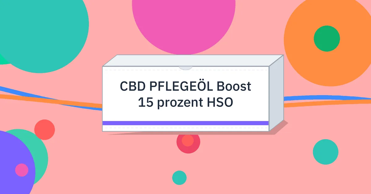 Symbolbild: Packung mit der Aufschrift CBD PFLEGEÖL Boost 15 prozent HSO (PZN 18654015) – Verfügbarkeit und Bezug in Apotheken in Frankfurt am Main
