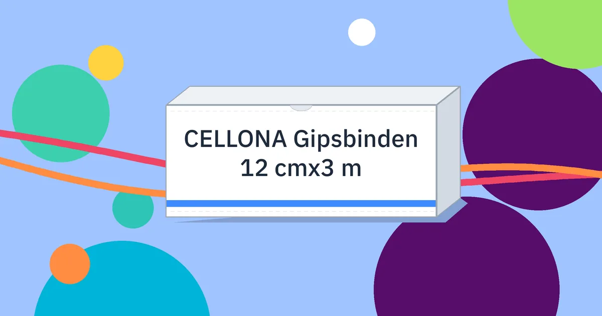 Symbolbild: Packung mit der Aufschrift CELLONA Gipsbinden 12 cmx3 m (PZN 03150875) – Verfügbarkeit und Bezug in Apotheken in Frankfurt am Main