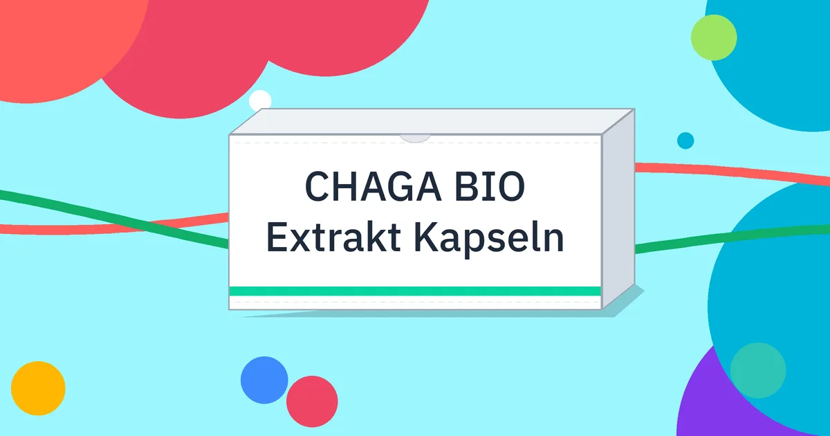 Symbolbild: Packung mit der Aufschrift CHAGA BIO Extrakt Kapseln (PZN 16742293) – Verfügbarkeit und Bezug in Apotheken in Frankfurt am Main