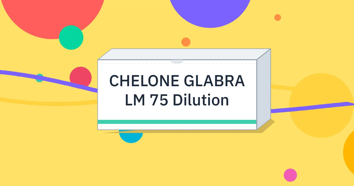 Symbolbild: Packung mit der Aufschrift CHELONE GLABRA LM 75 Dilution (PZN 13440166) – Verfügbarkeit und Bezug in Apotheken in Frankfurt am Main
