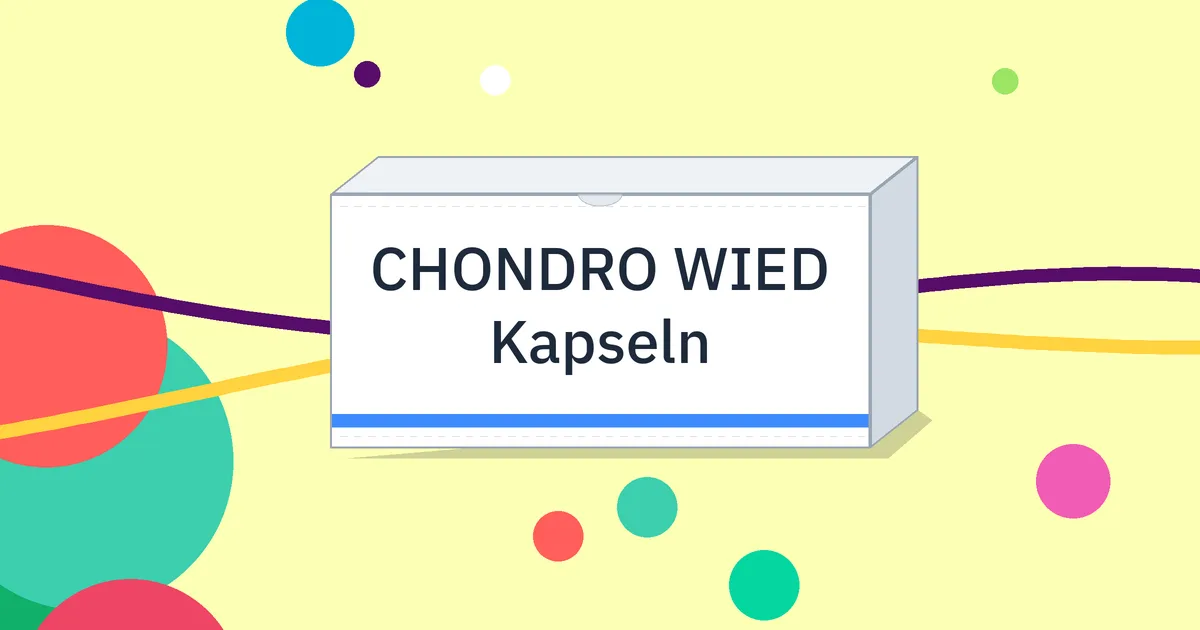 Symbolbild: Packung mit der Aufschrift CHONDRO WIED Kapseln (PZN 06906463) – Verfügbarkeit und Bezug in Apotheken in Frankfurt am Main