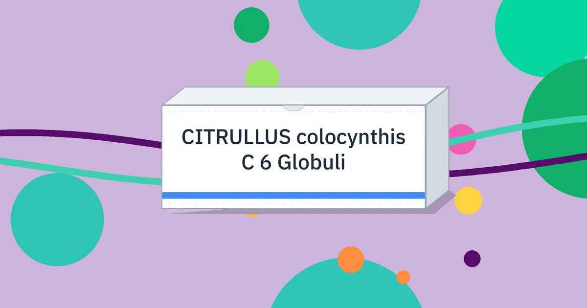 Symbolbild: Packung mit der Aufschrift CITRULLUS colocynthis C 6 Globuli (PZN 16669679) – Verfügbarkeit und Bezug in Apotheken in Frankfurt am Main