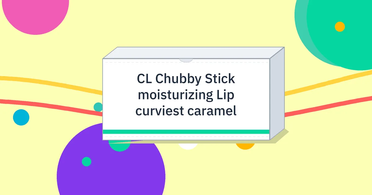 Symbolbild: Packung mit der Aufschrift CL Chubby Stick moisturizing Lip curviest caramel (PZN 20029052) – Verfügbarkeit und Bezug in Apotheken in Frankfurt am Main