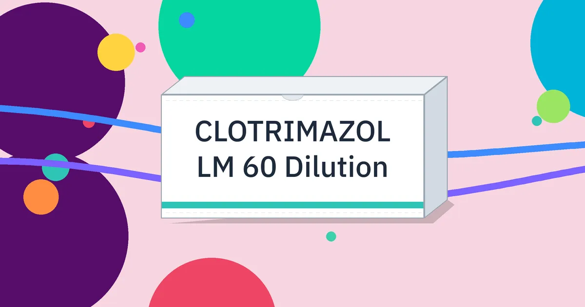 Symbolbild: Packung mit der Aufschrift CLOTRIMAZOL LM 60 Dilution (PZN 12822919) – Verfügbarkeit und Bezug in Apotheken in Frankfurt am Main