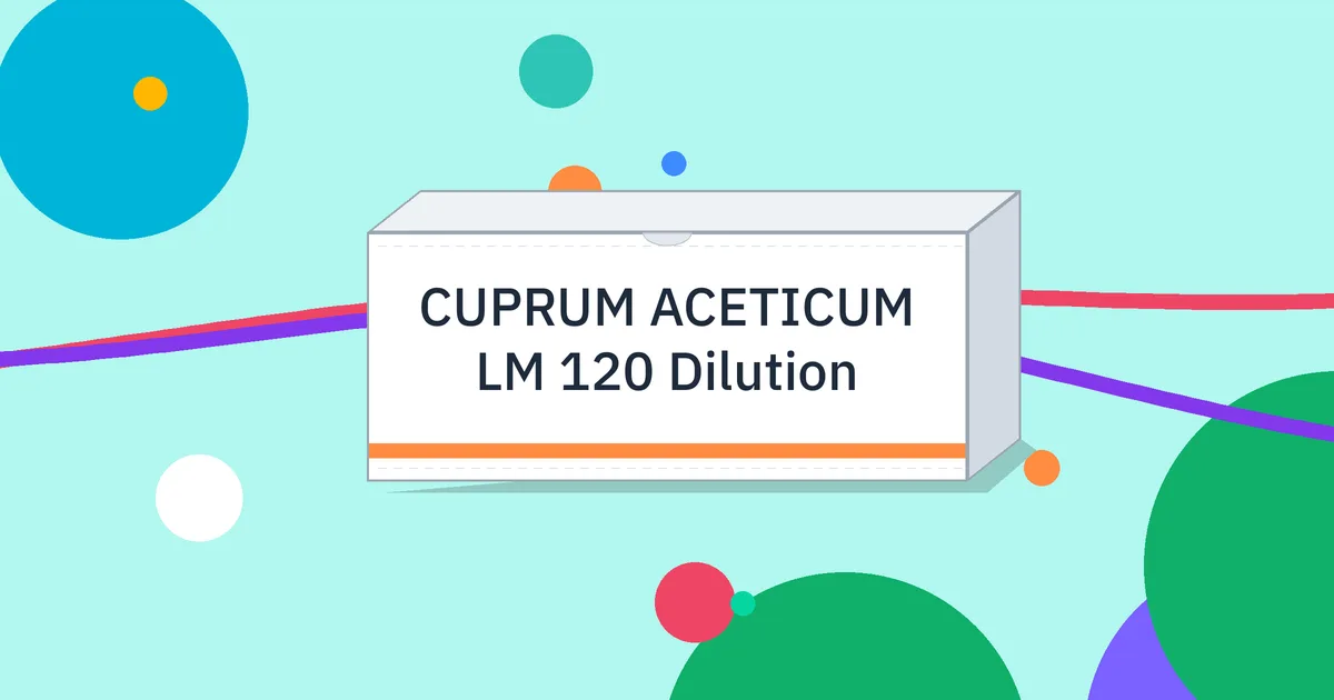 Symbolbild: Packung mit der Aufschrift CUPRUM ACETICUM LM 120 Dilution (PZN 12837602) – Verfügbarkeit und Bezug in Apotheken in Frankfurt am Main