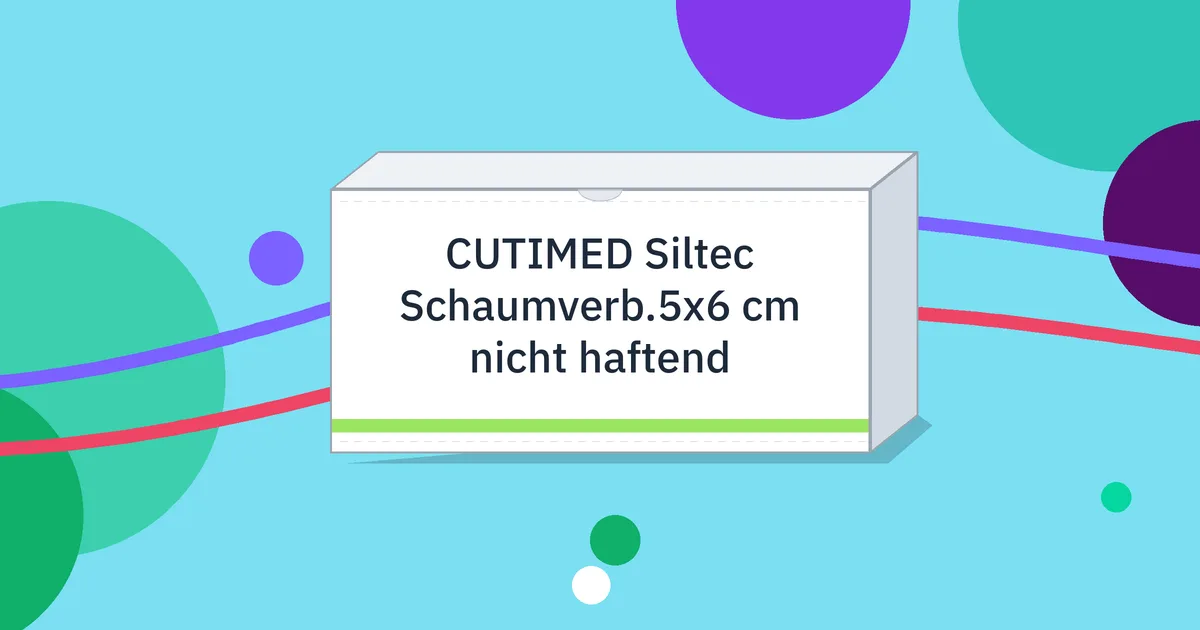 Symbolbild: Packung mit der Aufschrift CUTIMED Siltec Schaumverb.5x6 cm nicht haftend (PZN 18351817) – Verfügbarkeit und Bezug in Apotheken in Frankfurt am Main