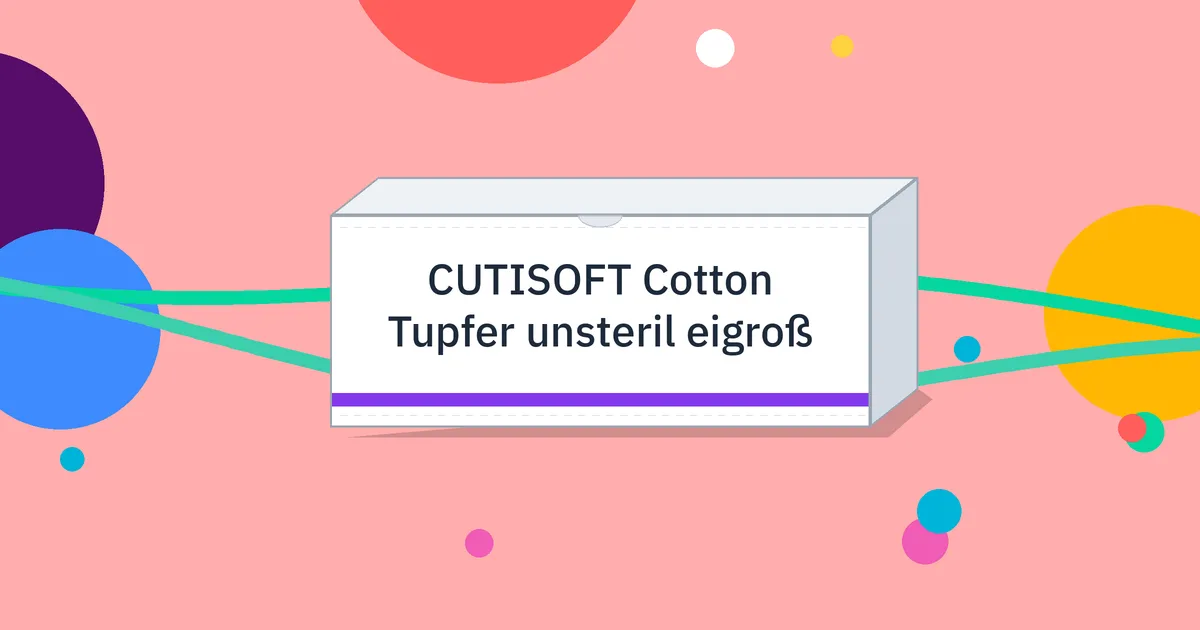 Symbolbild: Packung mit der Aufschrift CUTISOFT Cotton Tupfer unsteril eigroß (PZN 03899024) – Verfügbarkeit und Bezug in Apotheken in Frankfurt am Main