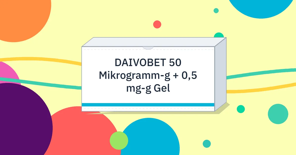 Symbolbild: Packung mit der Aufschrift DAIVOBET 50 Mikrogramm-g + 0,5 mg-g Gel (PZN 15435749) – Verfügbarkeit und Bezug in Apotheken in Frankfurt am Main