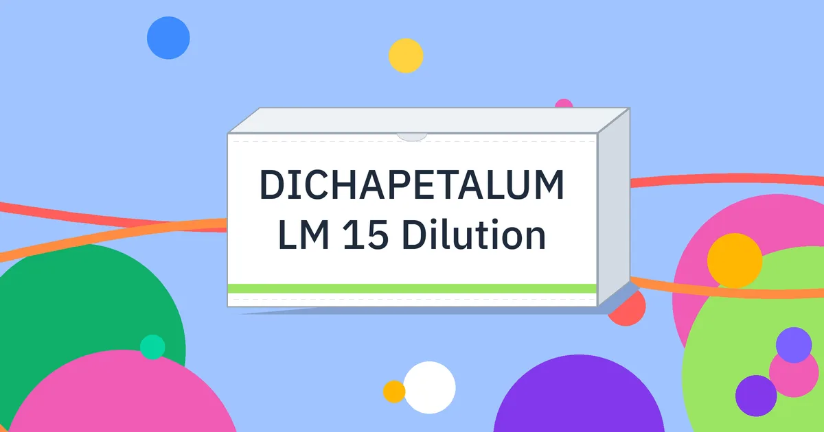 Symbolbild: Packung mit der Aufschrift DICHAPETALUM LM 15 Dilution (PZN 13464267) – Verfügbarkeit und Bezug in Apotheken in Frankfurt am Main