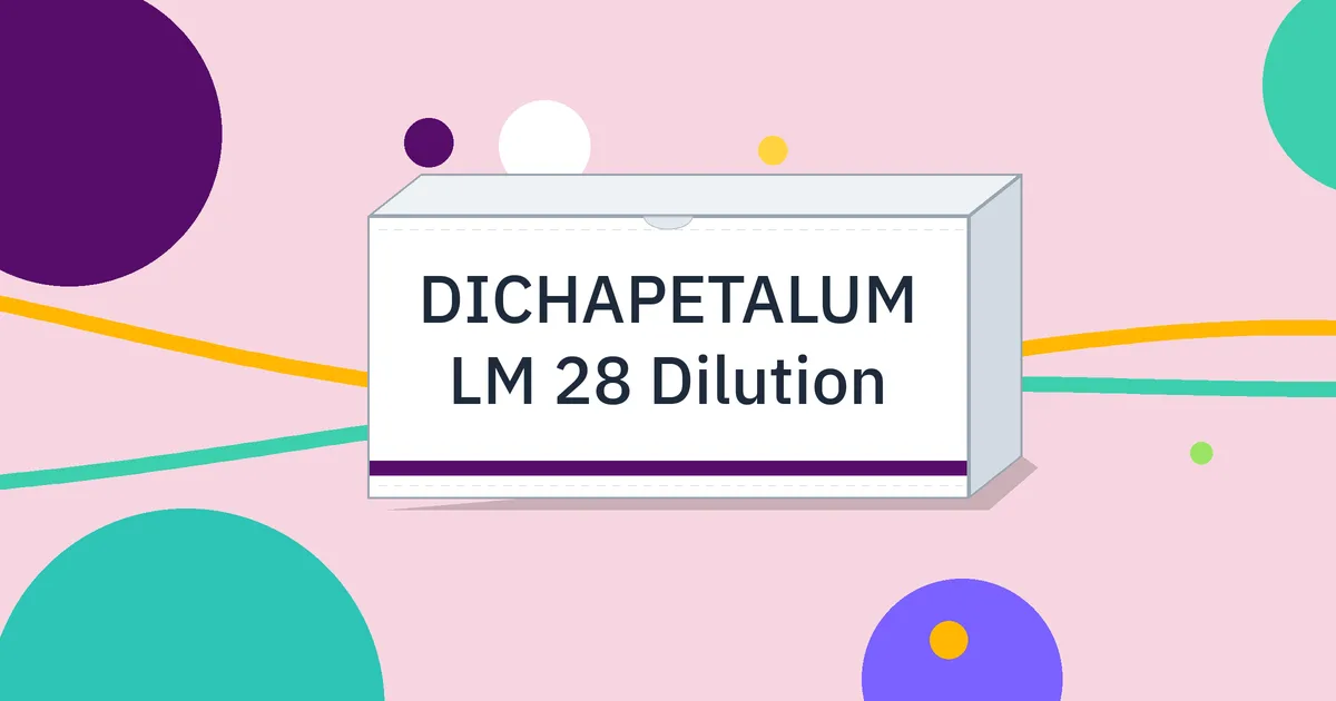Symbolbild: Packung mit der Aufschrift DICHAPETALUM LM 28 Dilution (PZN 13464439) – Verfügbarkeit und Bezug in Apotheken in Frankfurt am Main