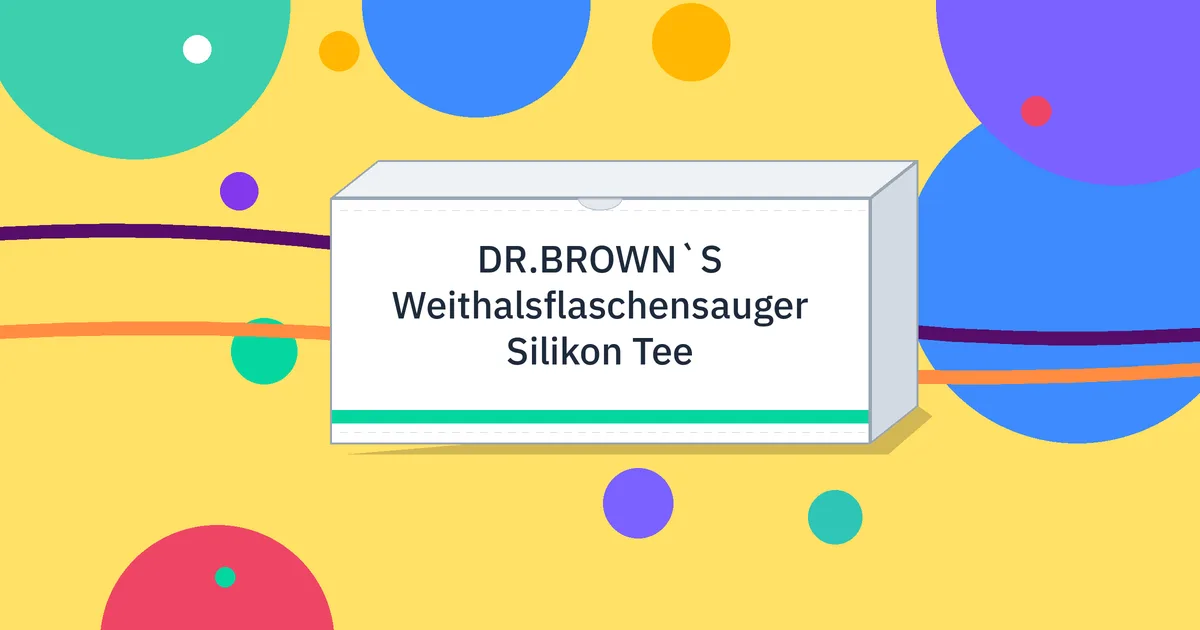 Symbolbild: Packung mit der Aufschrift DR.BROWN`S Weithalsflaschensauger Silikon Tee (PZN 01047966) – Verfügbarkeit und Bezug in Apotheken in Frankfurt am Main
