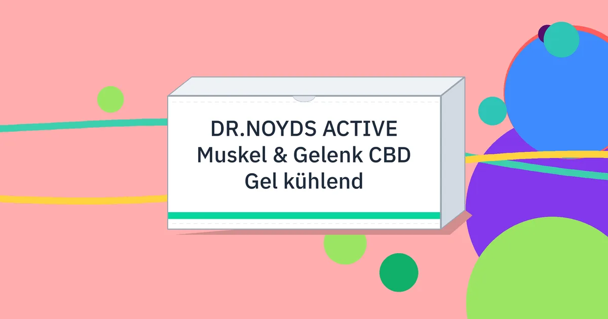 Symbolbild: Packung mit der Aufschrift DR.NOYDS ACTIVE Muskel & Gelenk CBD Gel kühlend (PZN 18165902) – Verfügbarkeit und Bezug in Apotheken in Frankfurt am Main