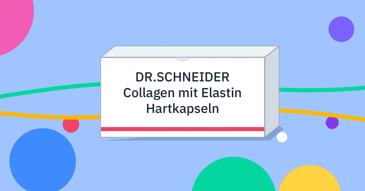 Symbolbild: Packung mit der Aufschrift DR.SCHNEIDER Collagen mit Elastin Hartkapseln (PZN 14168683) – Verfügbarkeit und Bezug in Apotheken in Frankfurt am Main