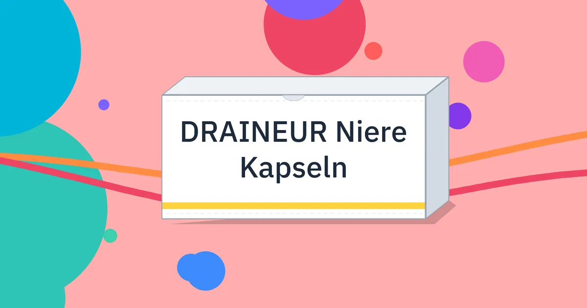 Symbolbild: Packung mit der Aufschrift DRAINEUR Niere Kapseln (PZN 01404136) – Verfügbarkeit und Bezug in Apotheken in Frankfurt am Main