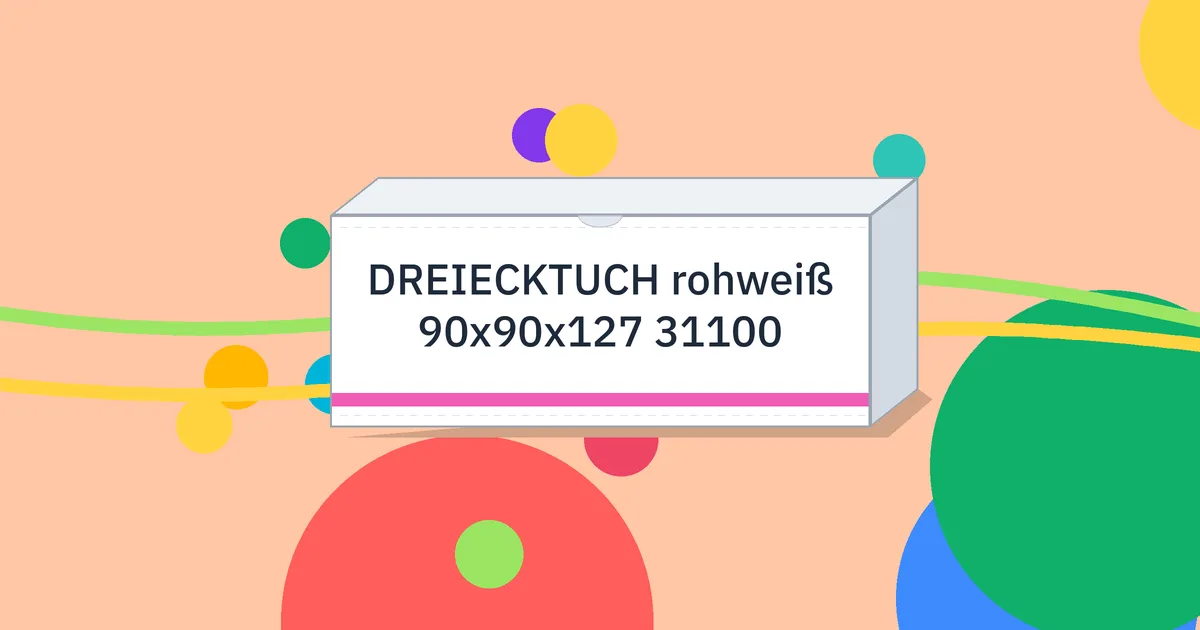 Symbolbild: Packung mit der Aufschrift DREIECKTUCH rohweiß 90x90x127 31100 (PZN 04096907) – Verfügbarkeit und Bezug in Apotheken in Frankfurt am Main
