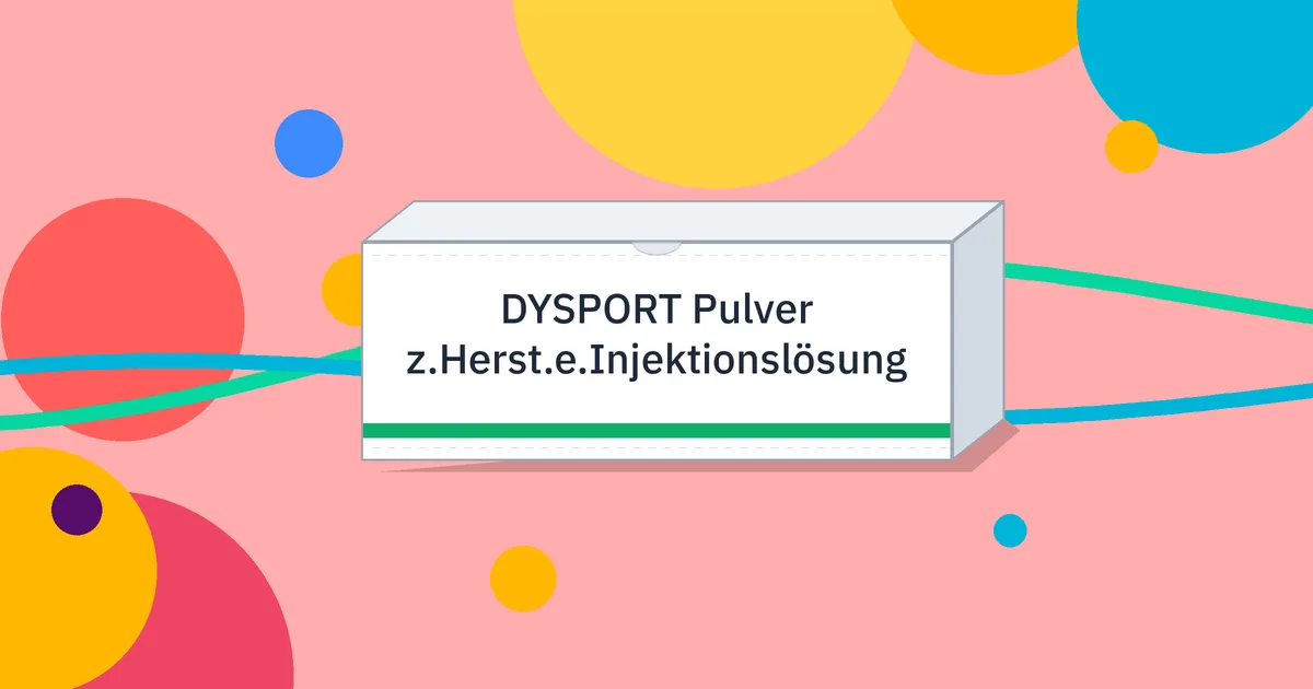 Symbolbild: Packung mit der Aufschrift DYSPORT Pulver z.Herst.e.Injektionslösung (PZN 05489916) – Verfügbarkeit und Bezug in Apotheken in Frankfurt am Main