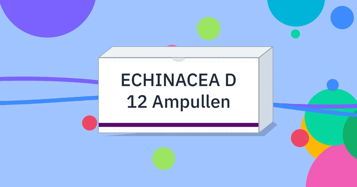 Symbolbild: Packung mit der Aufschrift ECHINACEA D 12 Ampullen (PZN 11705726) – Verfügbarkeit und Bezug in Apotheken in Frankfurt am Main