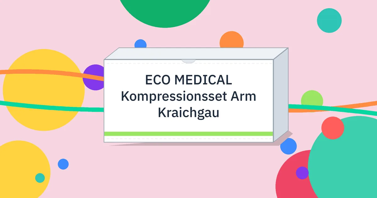 Symbolbild: Packung mit der Aufschrift ECO MEDICAL Kompressionsset Arm Kraichgau (PZN 18063969) – Verfügbarkeit und Bezug in Apotheken in Frankfurt am Main