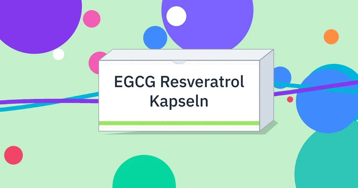 Symbolbild: Packung mit der Aufschrift EGCG Resveratrol Kapseln (PZN 14448336) – Verfügbarkeit und Bezug in Apotheken in Frankfurt am Main