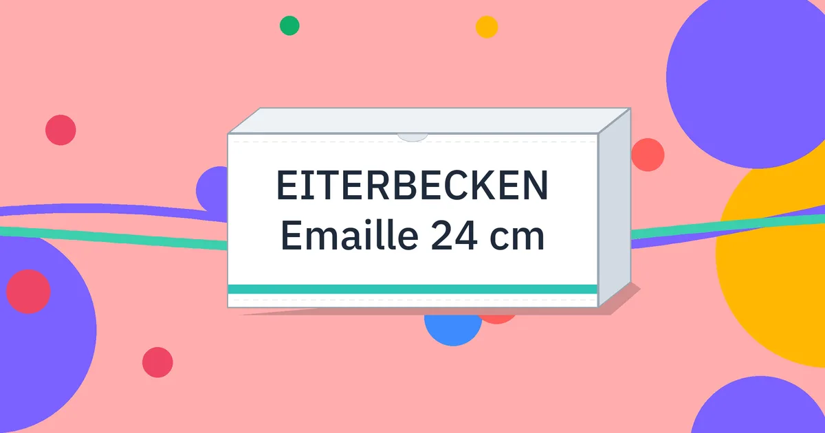 Symbolbild: Packung mit der Aufschrift EITERBECKEN Emaille 24 cm (PZN 01726526) – Verfügbarkeit und Bezug in Apotheken in Frankfurt am Main