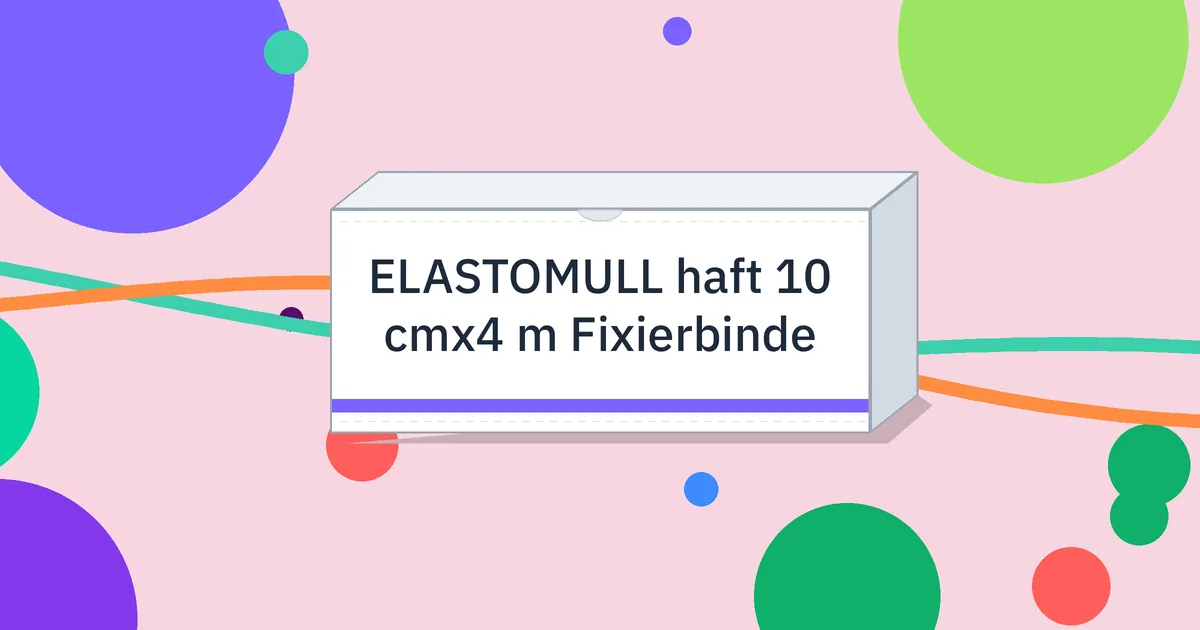 Symbolbild: Packung mit der Aufschrift ELASTOMULL haft 10 cmx4 m Fixierbinde (PZN 02507068) – Verfügbarkeit und Bezug in Apotheken in Frankfurt am Main