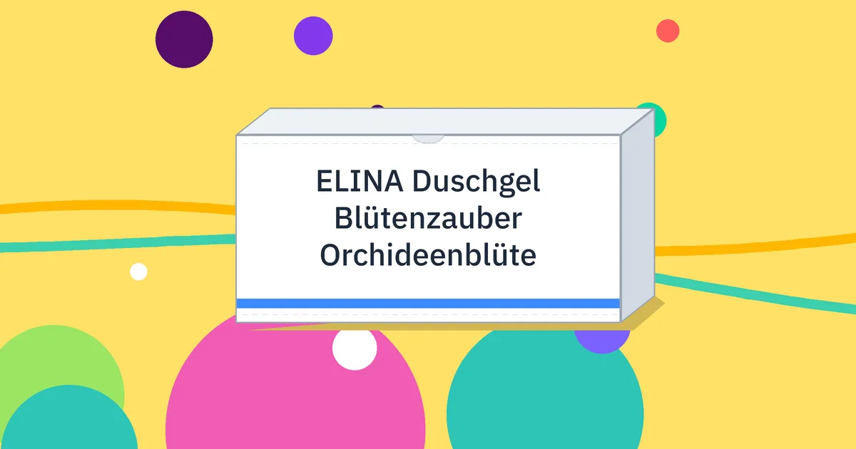 Symbolbild: Packung mit der Aufschrift ELINA Duschgel Blütenzauber Orchideenblüte (PZN 17382951) – Verfügbarkeit und Bezug in Apotheken in Frankfurt am Main