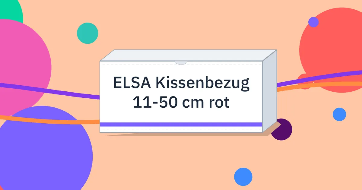 Symbolbild: Packung mit der Aufschrift ELSA Kissenbezug 11-50 cm rot (PZN 05010894) – Verfügbarkeit und Bezug in Apotheken in Frankfurt am Main