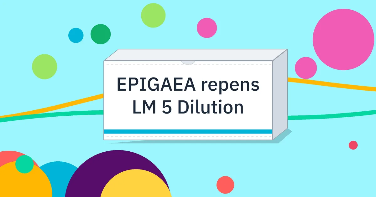 Symbolbild: Packung mit der Aufschrift EPIGAEA repens LM 5 Dilution (PZN 13471540) – Verfügbarkeit und Bezug in Apotheken in Frankfurt am Main