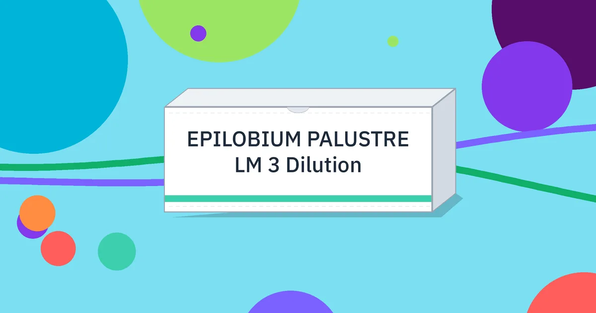 Symbolbild: Packung mit der Aufschrift EPILOBIUM PALUSTRE LM 3 Dilution (PZN 13471988) – Verfügbarkeit und Bezug in Apotheken in Frankfurt am Main