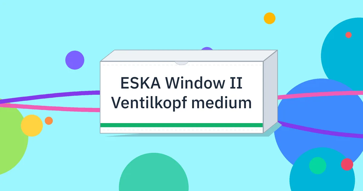 Symbolbild: Packung mit der Aufschrift ESKA Window II Ventilkopf medium (PZN 06090240) – Verfügbarkeit und Bezug in Apotheken in Frankfurt am Main