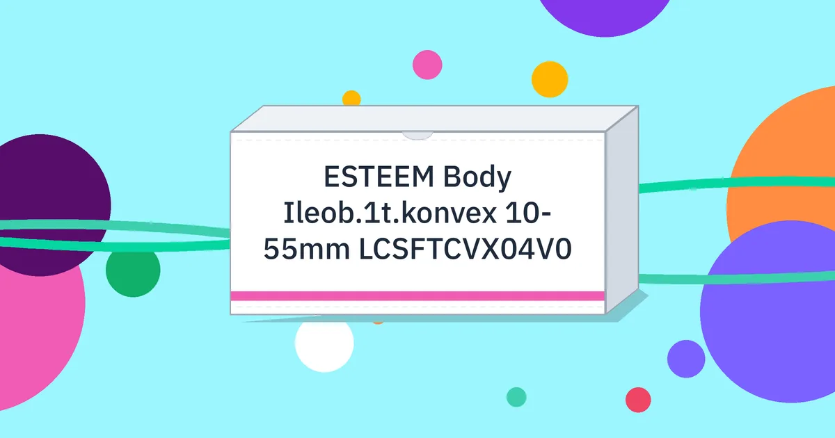 Symbolbild: Packung mit der Aufschrift ESTEEM Body Ileob.1t.konvex 10-55mm LCSFTCVX04V0 (PZN 18837744) – Verfügbarkeit und Bezug in Apotheken in Frankfurt am Main