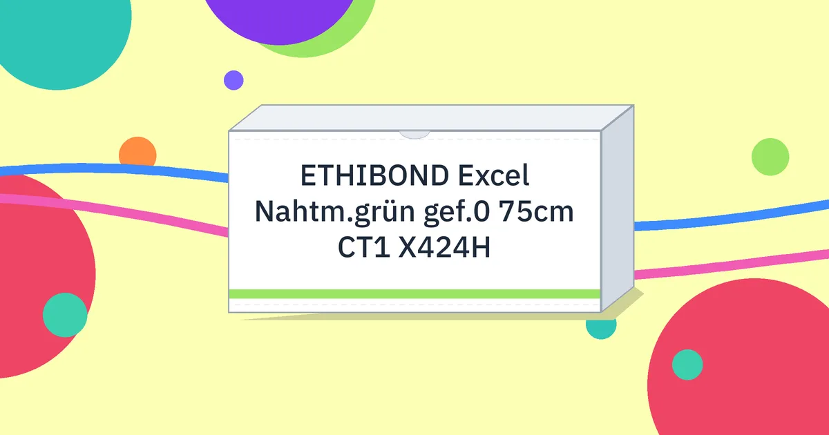 Symbolbild: Packung mit der Aufschrift ETHIBOND Excel Nahtm.grün gef.0 75cm CT1 X424H (PZN 19764332) – Verfügbarkeit und Bezug in Apotheken in Frankfurt am Main