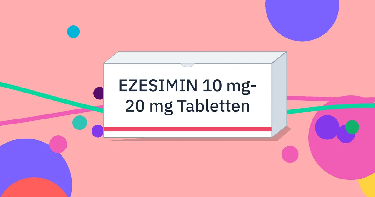 Symbolbild: Packung mit der Aufschrift EZESIMIN 10 mg-20 mg Tabletten (PZN 15415741) – Verfügbarkeit und Bezug in Apotheken in Frankfurt am Main
