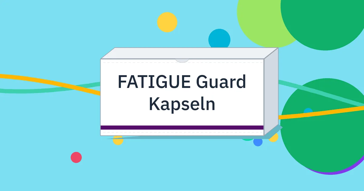Symbolbild: Packung mit der Aufschrift FATIGUE Guard Kapseln (PZN 18772602) – Verfügbarkeit und Bezug in Apotheken in Frankfurt am Main