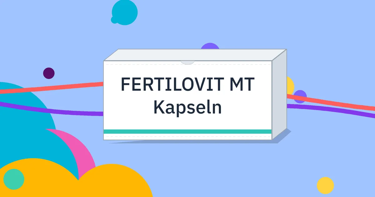 Symbolbild: Packung mit der Aufschrift FERTILOVIT MT Kapseln (PZN 09677744) – Verfügbarkeit und Bezug in Apotheken in Frankfurt am Main