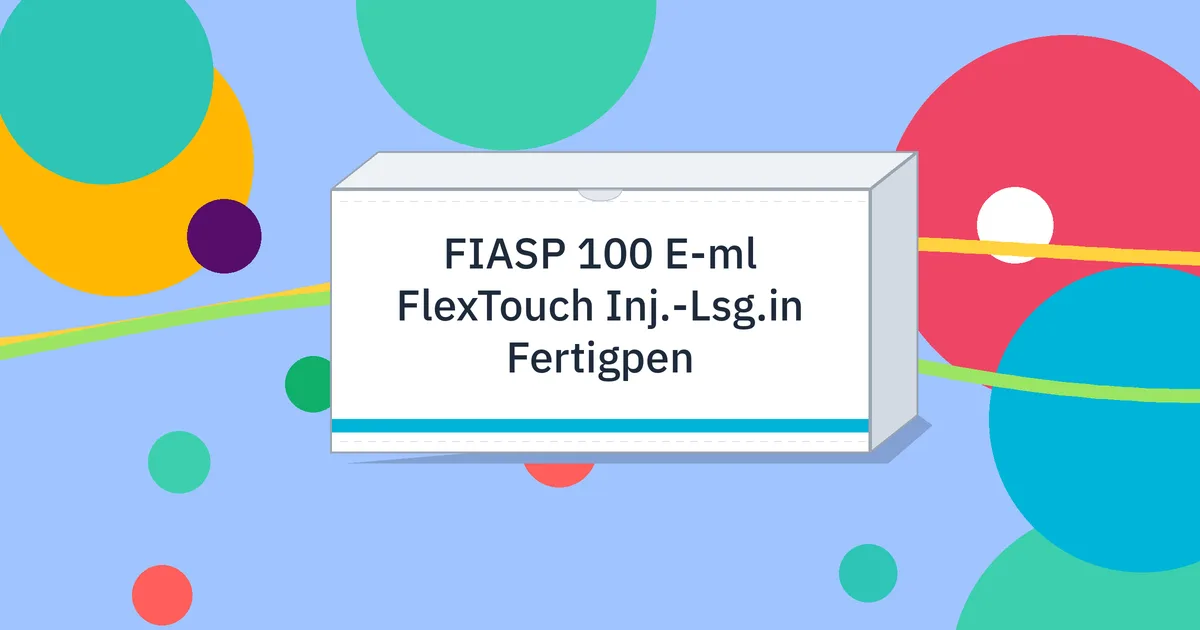 Symbolbild: Packung mit der Aufschrift FIASP 100 E-ml FlexTouch Inj.-Lsg.in Fertigpen (PZN 13831688) – Verfügbarkeit und Bezug in Apotheken in Frankfurt am Main