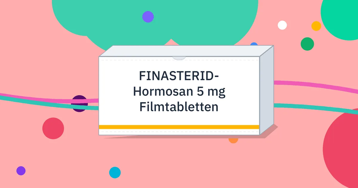 Symbolbild: Packung mit der Aufschrift FINASTERID-Hormosan 5 mg Filmtabletten (PZN 10325832) – Verfügbarkeit und Bezug in Apotheken in Frankfurt am Main