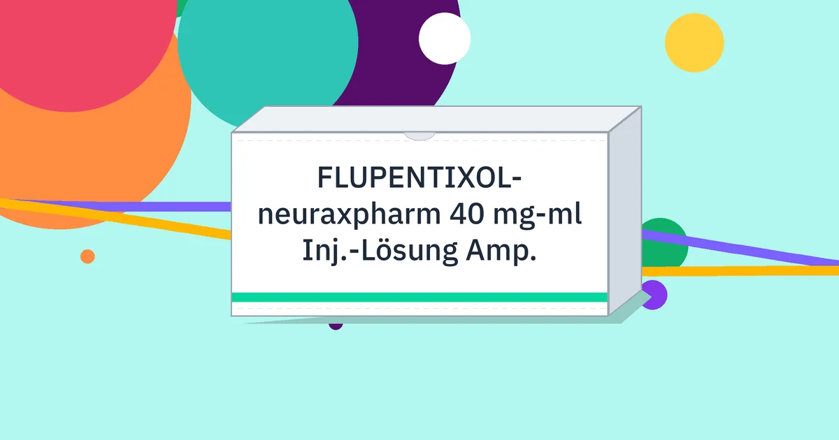 Symbolbild: Packung mit der Aufschrift FLUPENTIXOL-neuraxpharm 40 mg-ml Inj.-Lösung Amp. (PZN 00577478) – Verfügbarkeit und Bezug in Apotheken in Frankfurt am Main