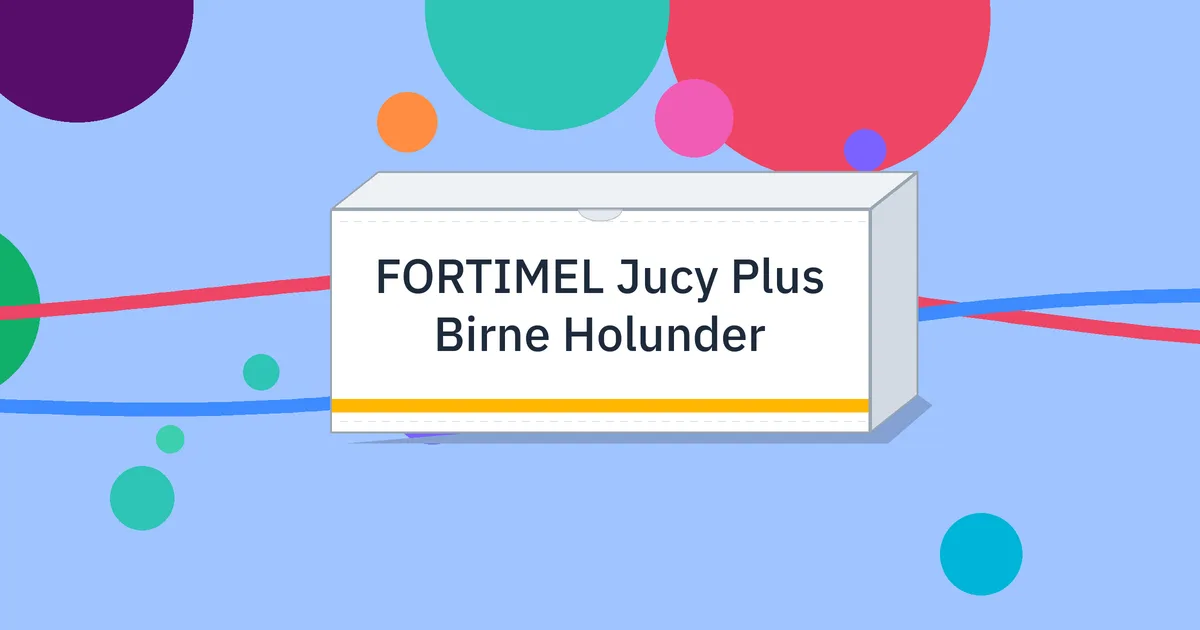 Symbolbild: Packung mit der Aufschrift FORTIMEL Jucy Plus Birne Holunder (PZN 20057048) – Verfügbarkeit und Bezug in Apotheken in Frankfurt am Main