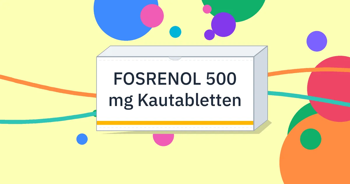 Symbolbild: Packung mit der Aufschrift FOSRENOL 500 mg Kautabletten (PZN 11691740) – Verfügbarkeit und Bezug in Apotheken in Frankfurt am Main