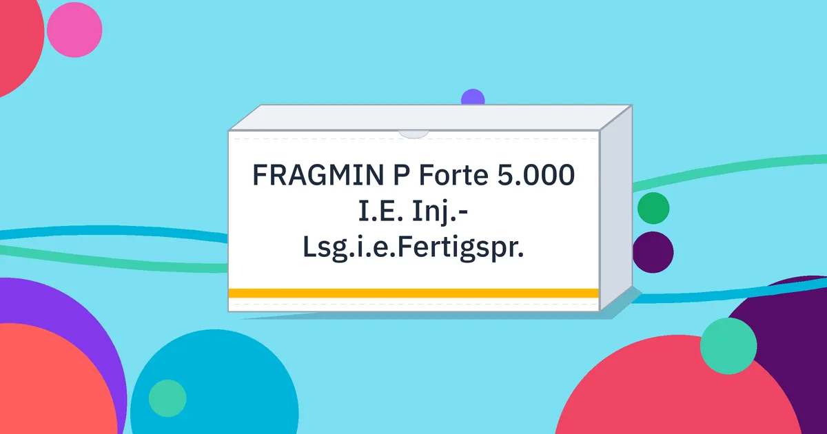 Symbolbild: Packung mit der Aufschrift FRAGMIN P Forte 5.000 I.E. Inj.-Lsg.i.e.Fertigspr. (PZN 05126740) – Verfügbarkeit und Bezug in Apotheken in Frankfurt am Main
