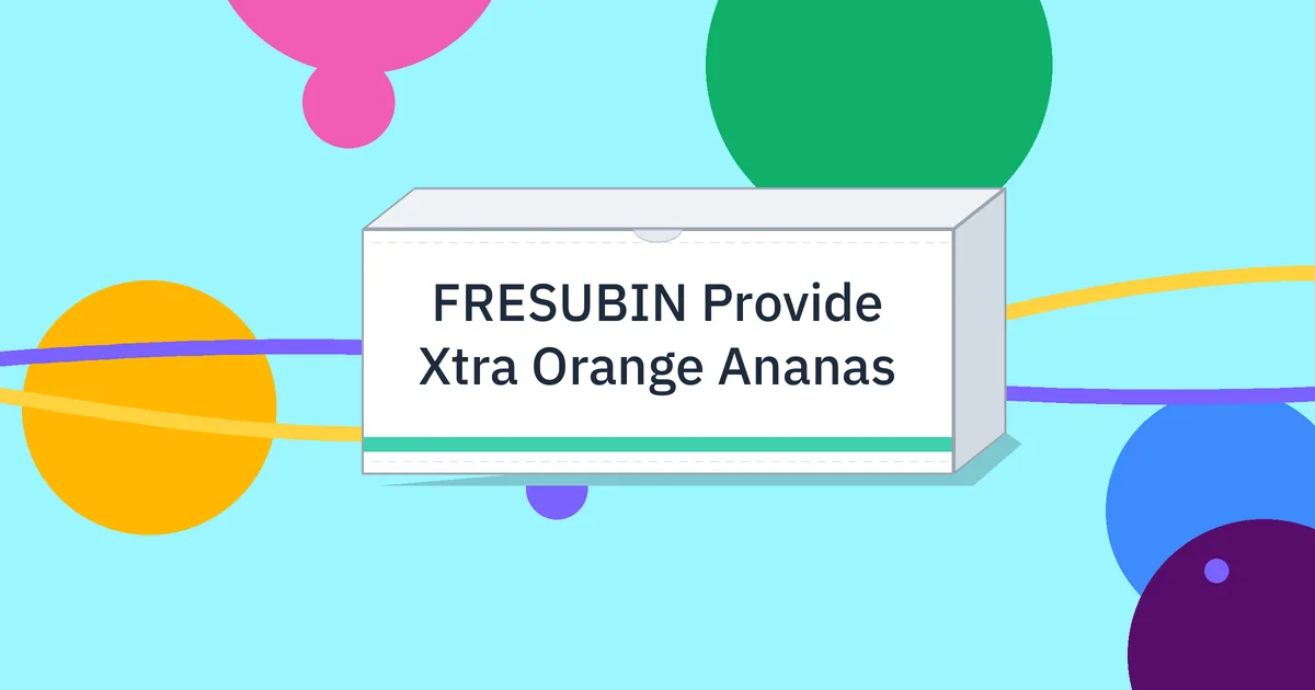 Symbolbild: Packung mit der Aufschrift FRESUBIN Provide Xtra Orange Ananas (PZN 11592110) – Verfügbarkeit und Bezug in Apotheken in Frankfurt am Main