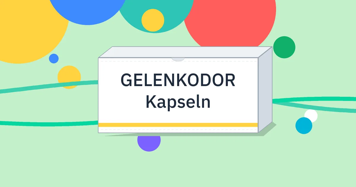 Symbolbild: Packung mit der Aufschrift GELENKODOR Kapseln (PZN 18502340) – Verfügbarkeit und Bezug in Apotheken in Frankfurt am Main