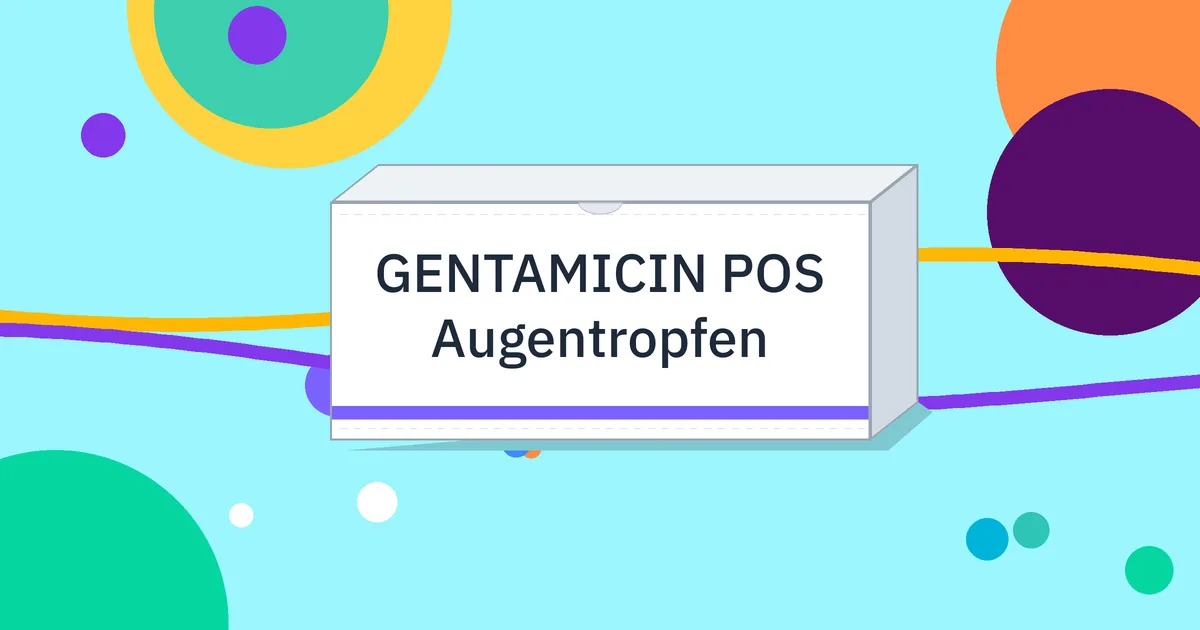 Symbolbild: Packung mit der Aufschrift GENTAMICIN POS Augentropfen (PZN 02498613) – Verfügbarkeit und Bezug in Apotheken in Frankfurt am Main