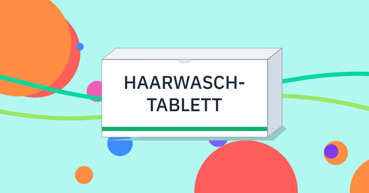 Symbolbild: Packung mit der Aufschrift HAARWASCH-TABLETT (PZN 10075660) – Verfügbarkeit und Bezug in Apotheken in Frankfurt am Main
