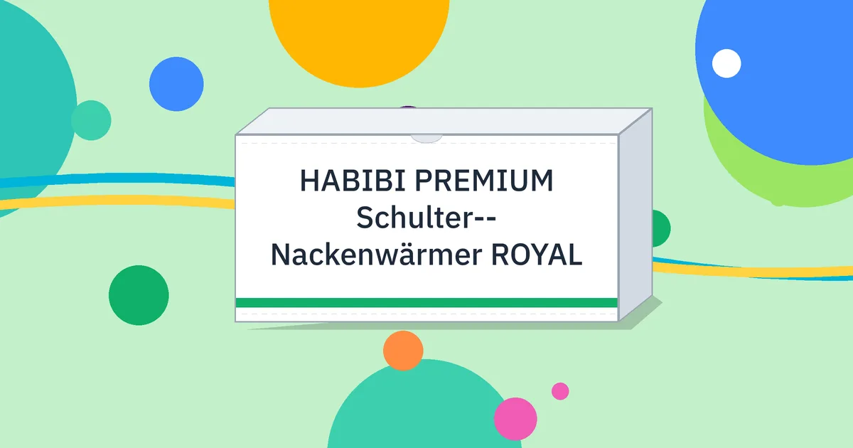Symbolbild: Packung mit der Aufschrift HABIBI PREMIUM Schulter--Nackenwärmer ROYAL (PZN 19300561) – Verfügbarkeit und Bezug in Apotheken in Frankfurt am Main