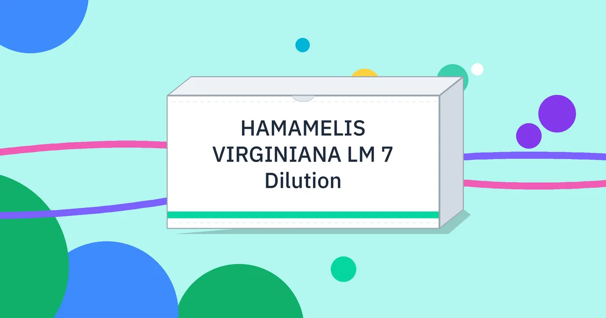 Symbolbild: Packung mit der Aufschrift HAMAMELIS VIRGINIANA LM 7 Dilution (PZN 12884375) – Verfügbarkeit und Bezug in Apotheken in Frankfurt am Main