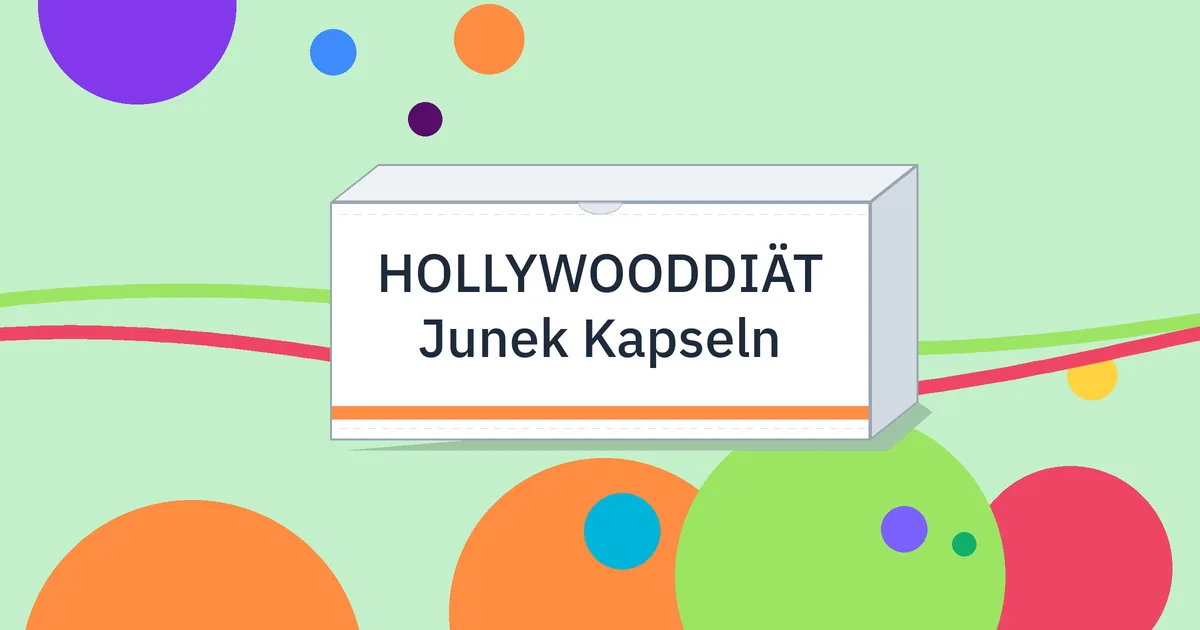 Symbolbild: Packung mit der Aufschrift HOLLYWOODDIÄT Junek Kapseln (PZN 03492742) – Verfügbarkeit und Bezug in Apotheken in Frankfurt am Main